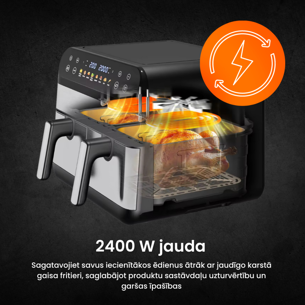 Dubultais karstā gaisa friteris FRITO DOUBLE - Premium Mājas